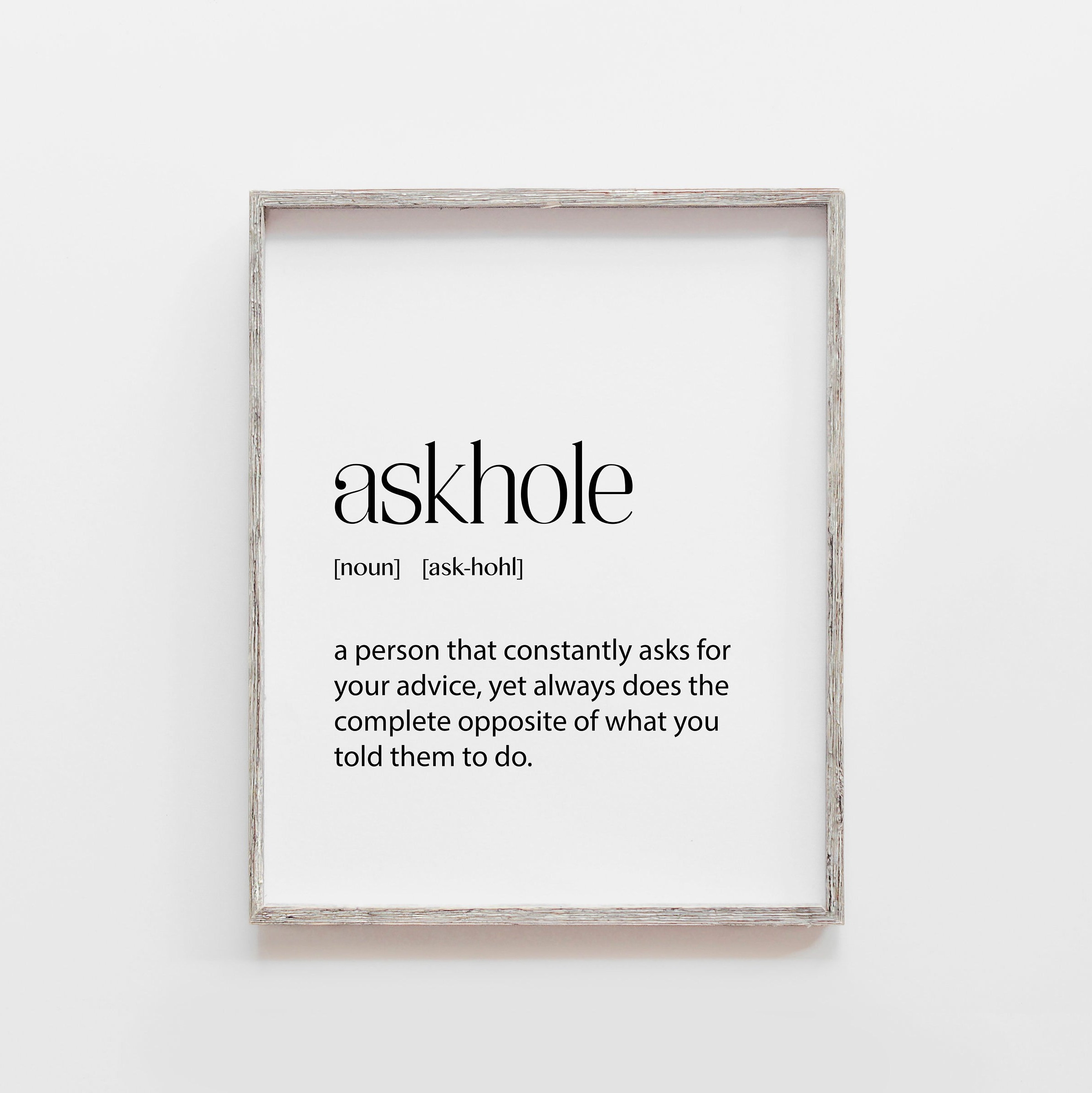 Askhole Definition Funny Friend Gift Funny Friend Birthday - Etsy