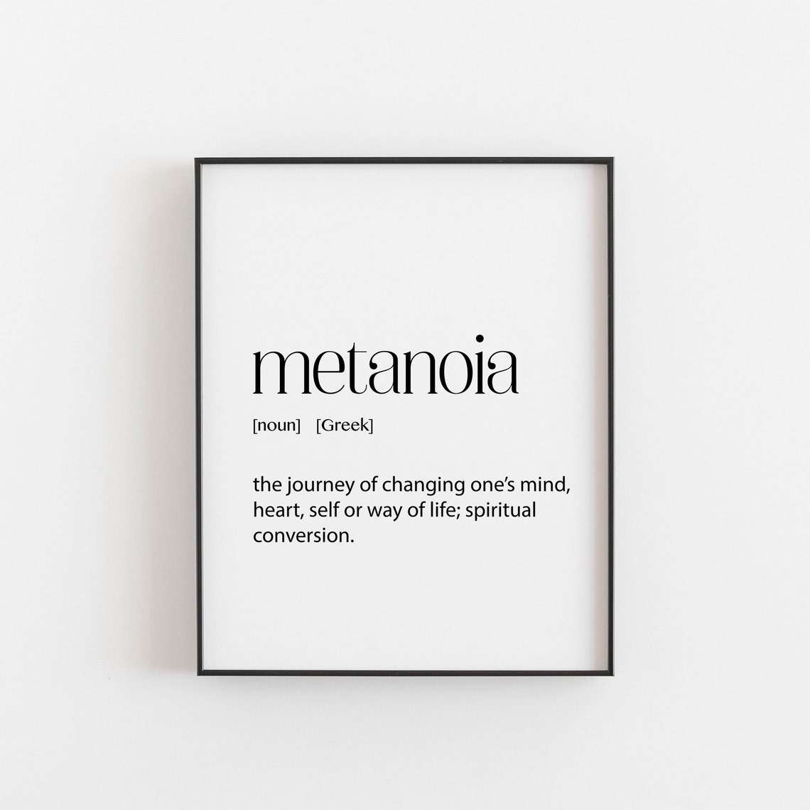 Greek Art Metanoia Definition Greek Poster Greek Wall Art - Etsy UK