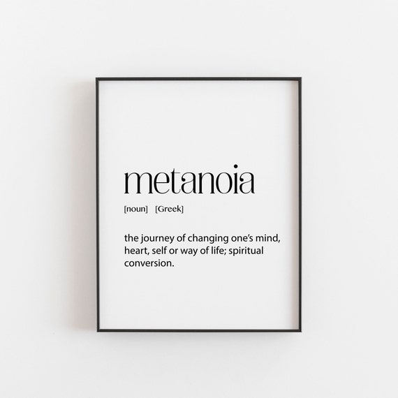 Greek Art Metanoia Definition Greek Poster Greek Wall Art - Etsy UK