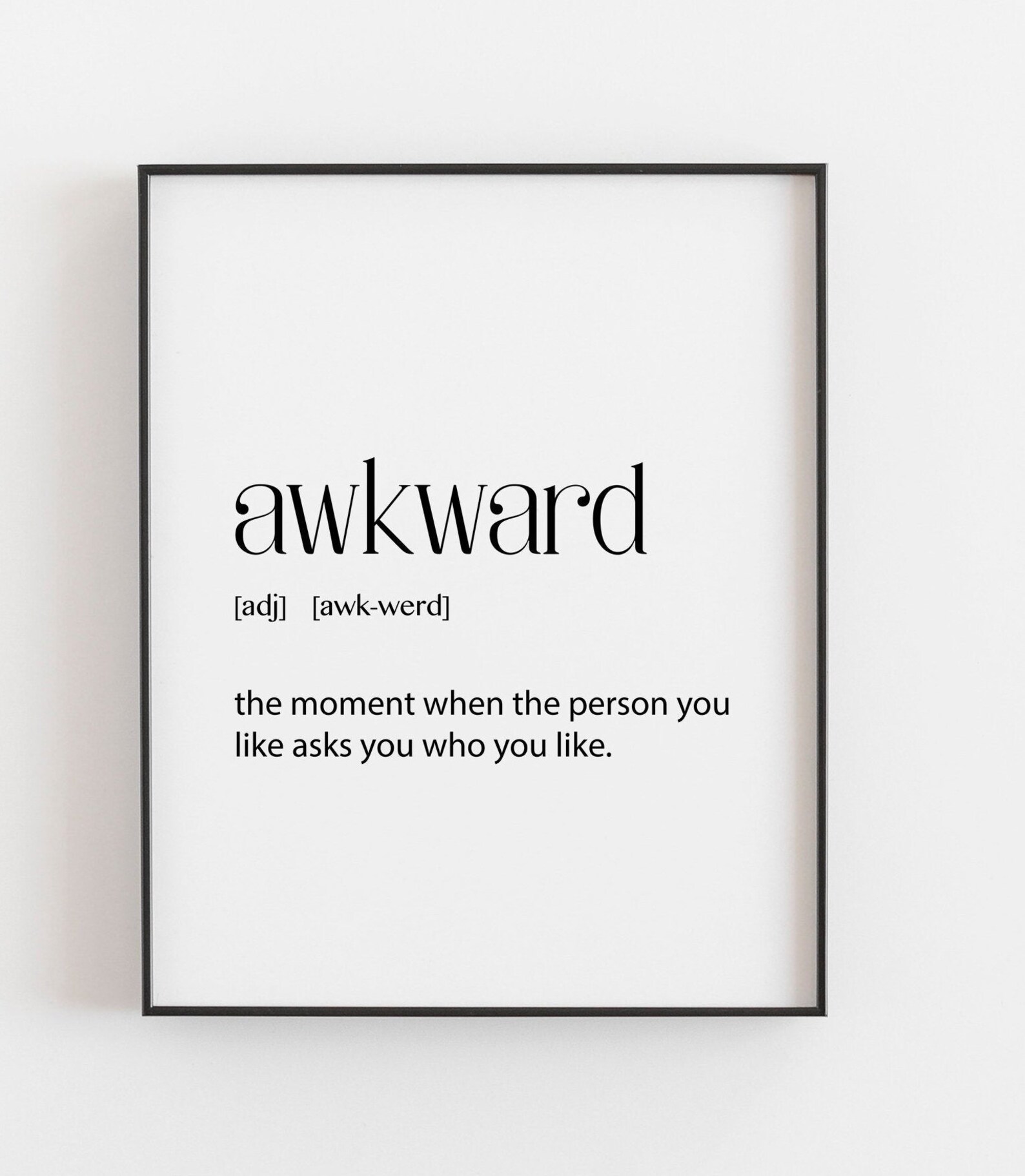 Awkward Definition Teen Bedroom Art Female Teen Bedroom - Etsy UK
