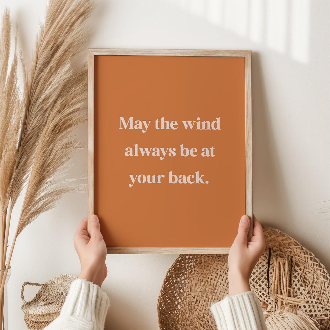 May the Wind Be Always at Your Back - Irish Blessing Print, Celtic Wall ...