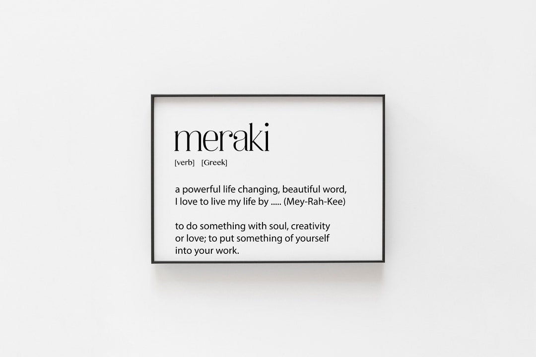 Greek Art Meraki Definition Greek Poster Greek Wall Art - Etsy