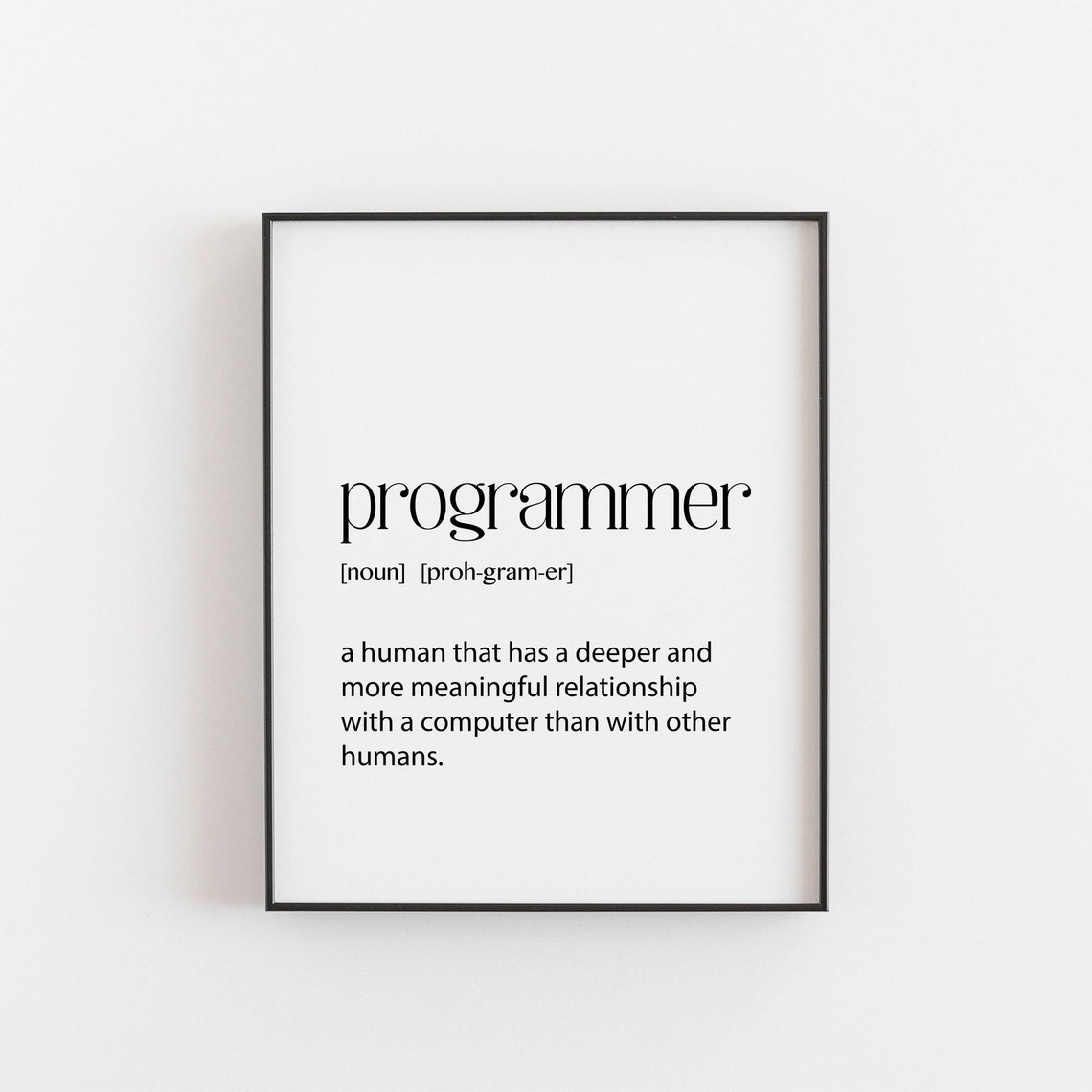 Programmer Definition Print, Computer Science Wall Art Decor for ...