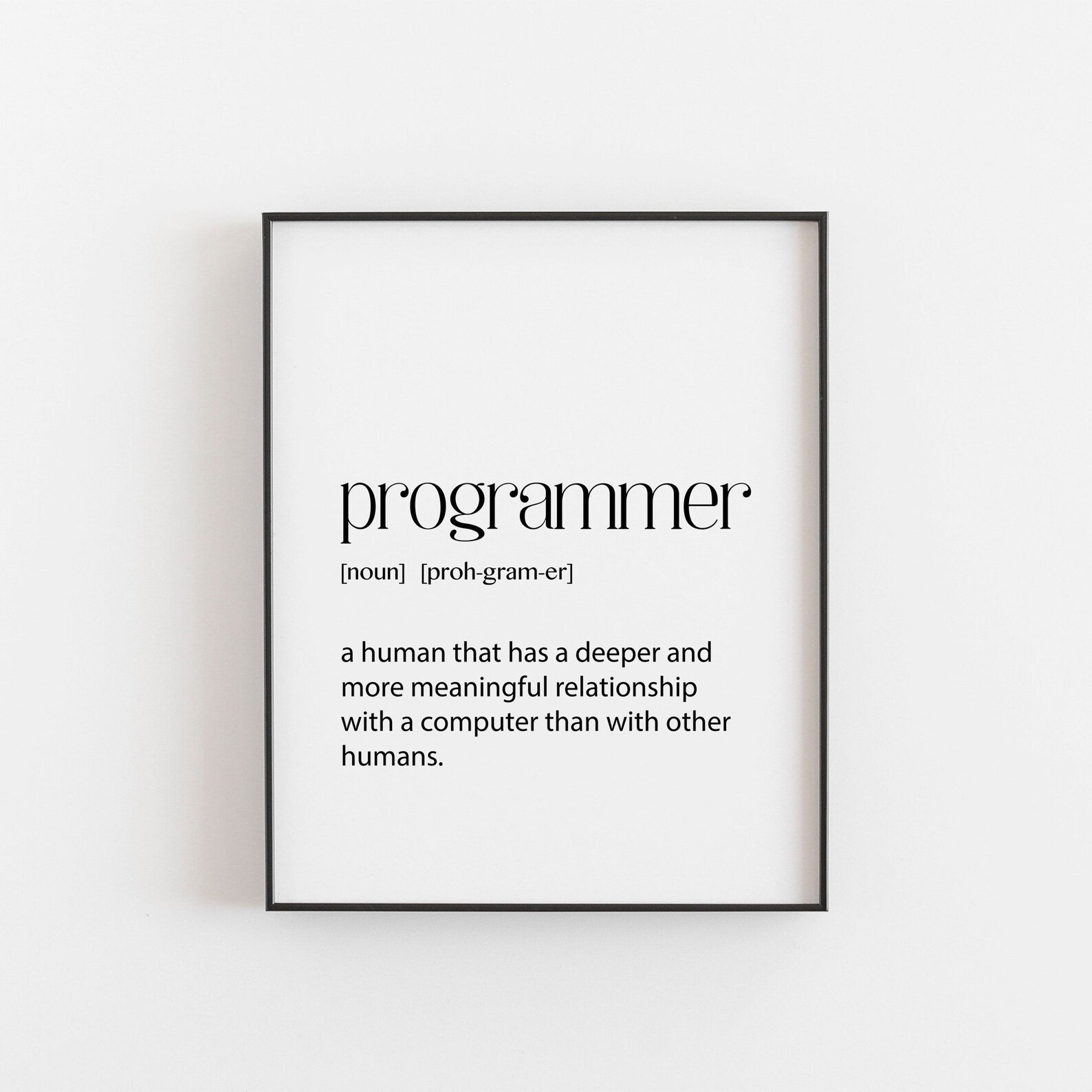 Programmer Definition Print, Computer Science Wall Art Decor for ...