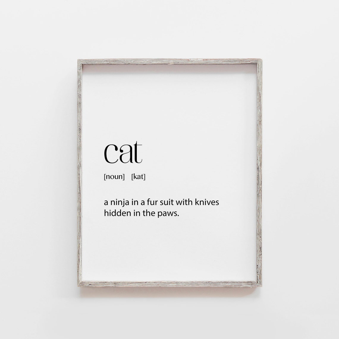 Cat Definition Cat Gift Funny Cat Gift Cat Lover Gift Cat - Etsy