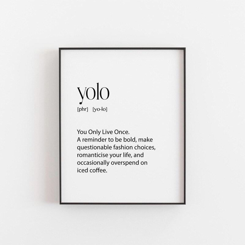 Yolo Poster - Etsy