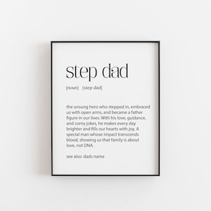 Personalised Step Dad Gift, Thoughtful Gift for Your Stepdad, Christmas ...