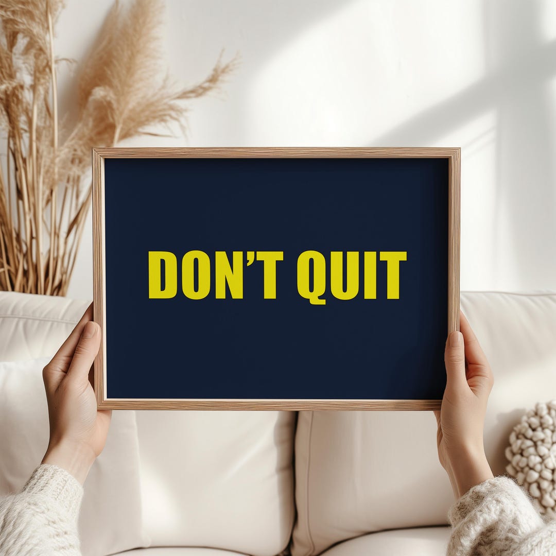 Don't Quit Motivational Print - Inspirational Wall Art - Gym Office ...