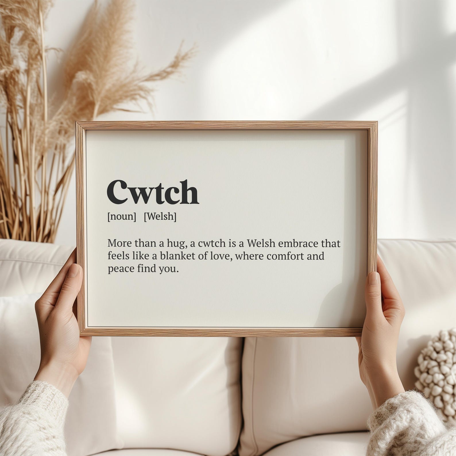 Cwtch Definition Print – Welsh Word Art for Home Decor, Cosy Gift Idea ...