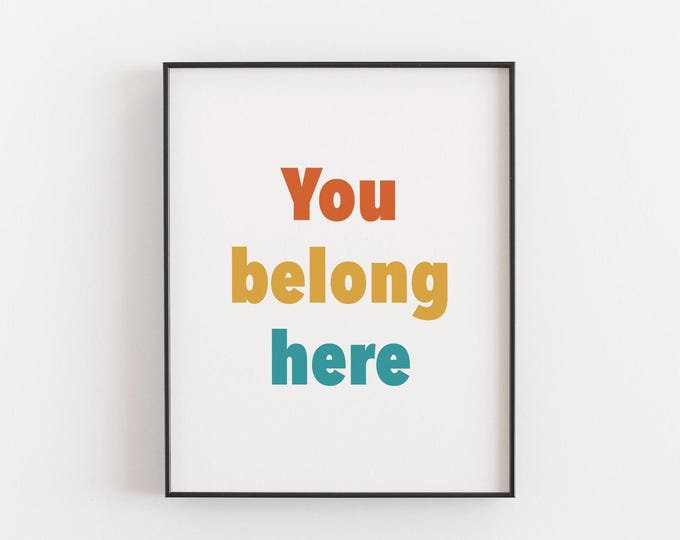 Vinyl Wall Art Decal | "you Belong Here" | Classroom ~ Children ~ Kids ...