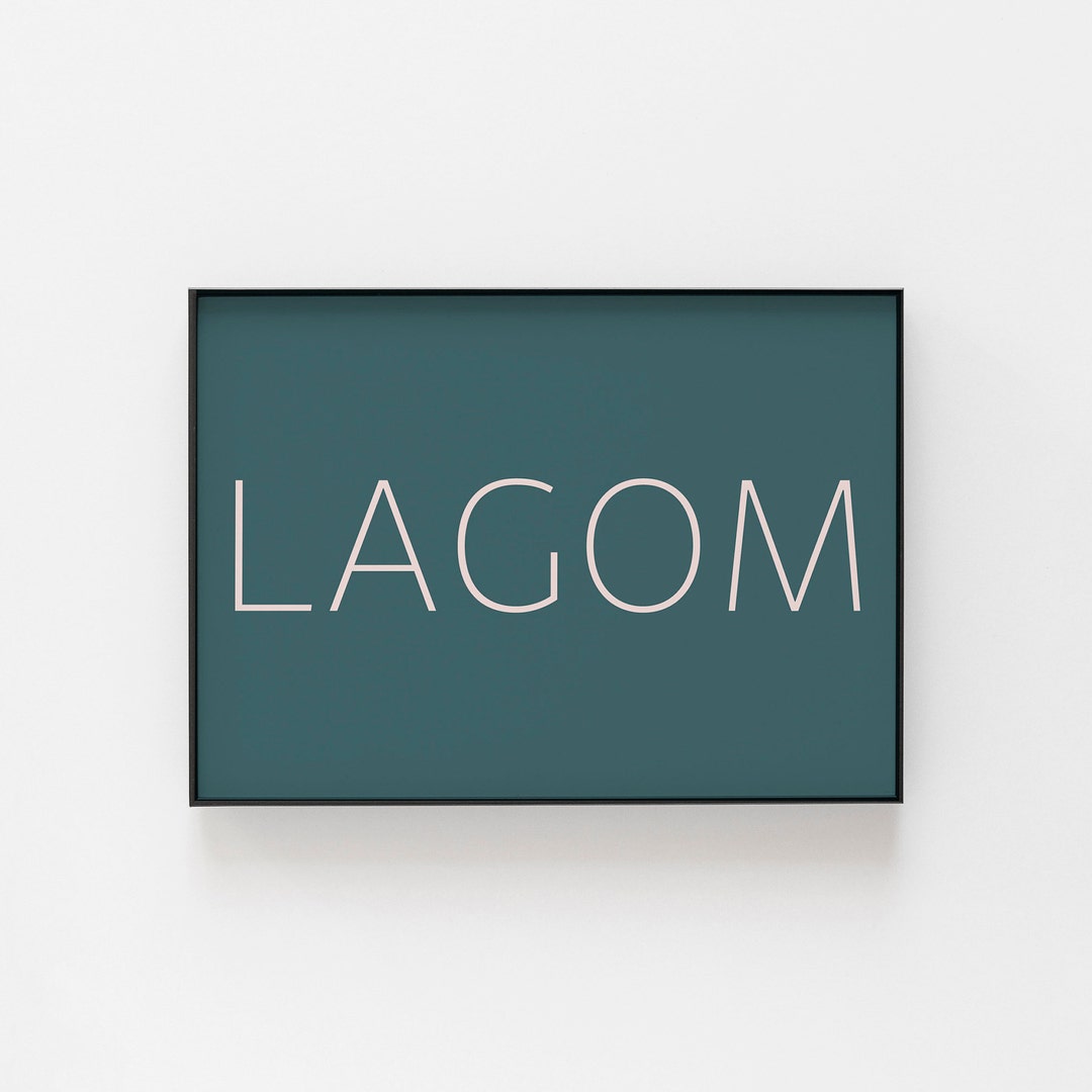 Lagom Poster, Scandinavian Art, From Sweden, Modern Elegant and ...