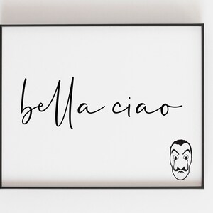 Bella Ciao Print Bella Ciao Wall Art Bella Ciao Poster | Etsy UK