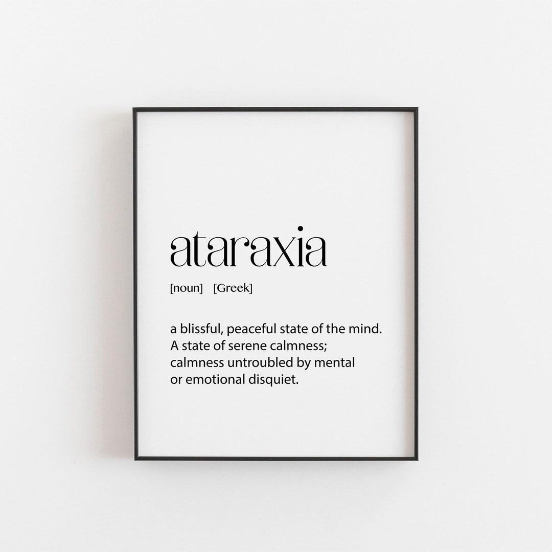 Greek Art, Ataraxia Definition, Greek Poster, Greek Wall Art, Greek ...