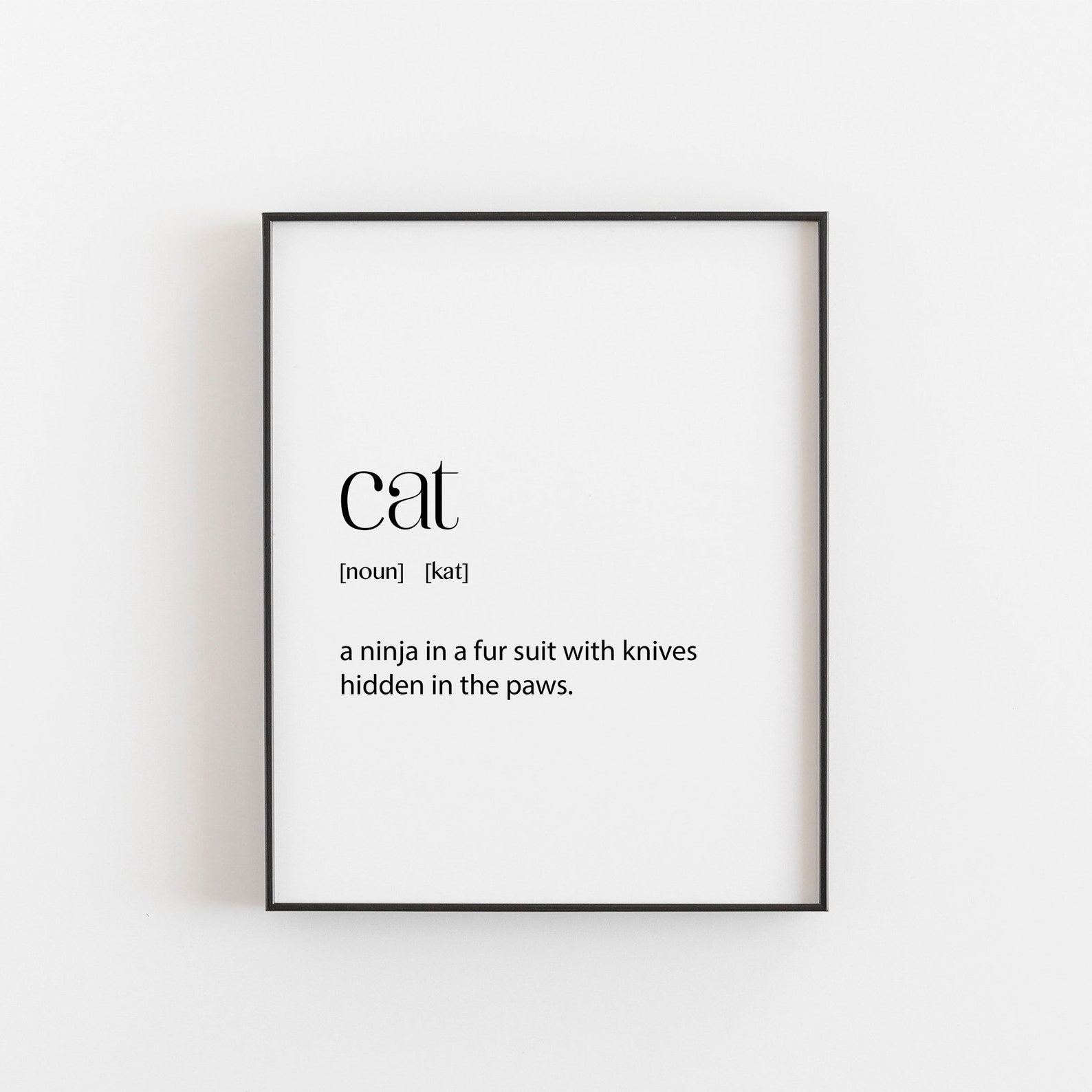 Cat Definition Cat Gift Funny Cat Gift Cat Lover Gift Cat - Etsy