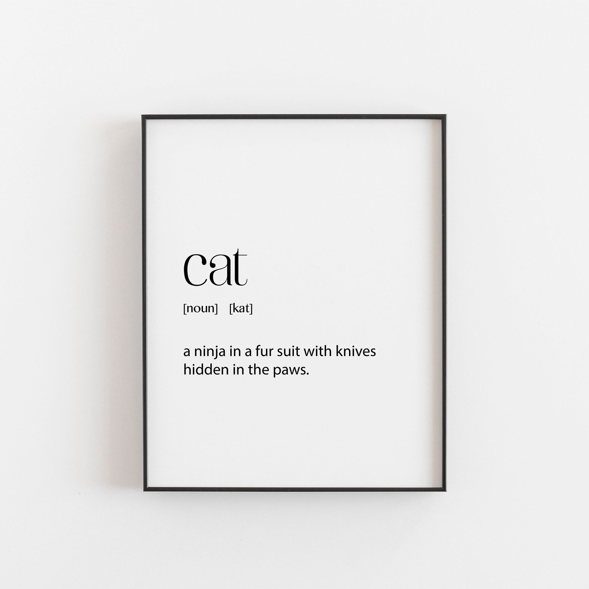 Cat Definition Cat Gift Funny Cat Gift Cat Lover Gift Cat - Etsy