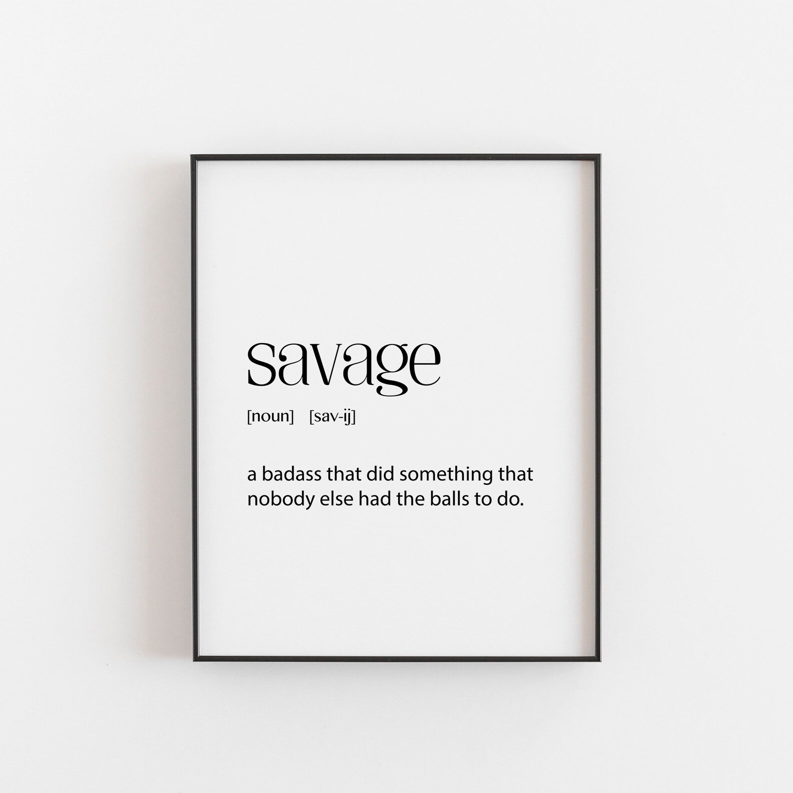 Savage Definition Savage Poster Boss Man Cheap Dorm Decor | Etsy