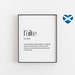 Scottish Poster, Failte Definition, A Cozy Word From Scotland, Themed ...