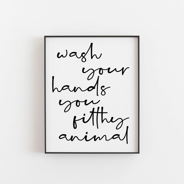 Wash Your Hands Ya Filthy Animal Christmas - Etsy