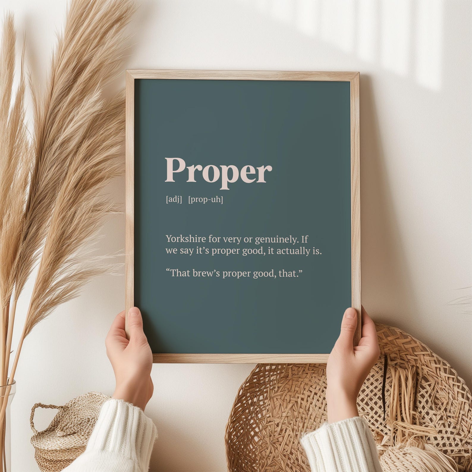 Proper Definition Print | Yorkshire Wall Art | Funny British Saying ...