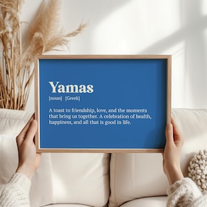 Greek Yamas Definition Print – Toast to Health Wall Art – Meaningful ...
