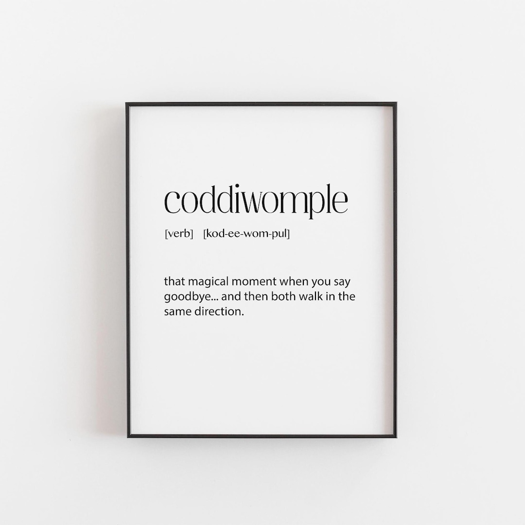 Coddiwomple Poster - Adventure Wall Art, Wanderlust Definition Print ...