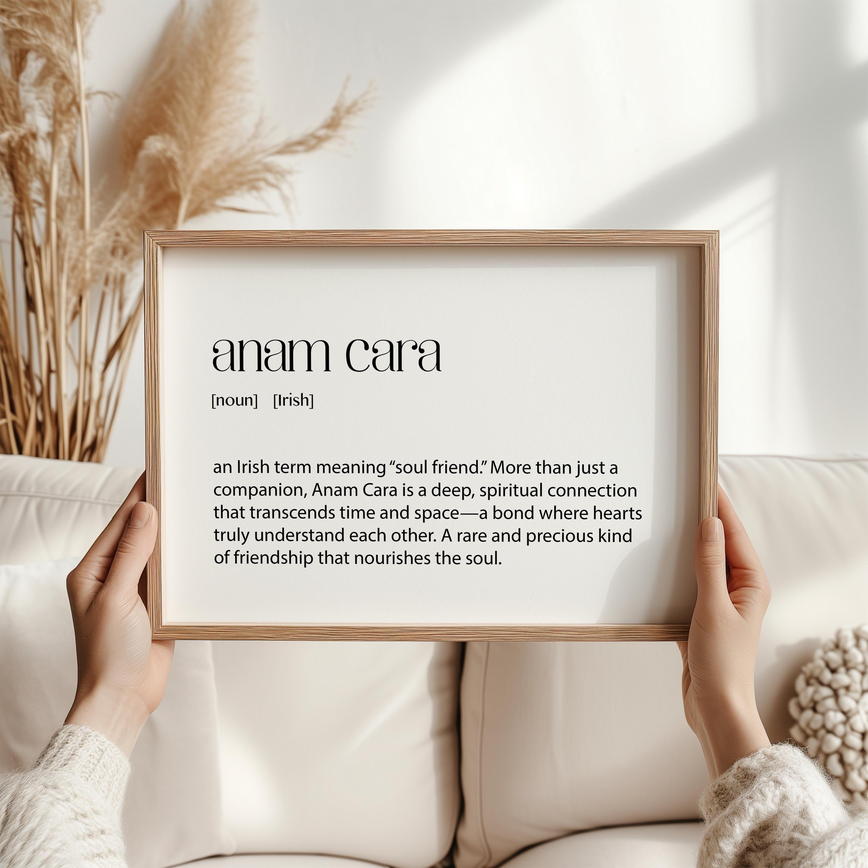 Anam Cara Print - Irish Soul Friend Definition, Celtic Friendship Gift ...