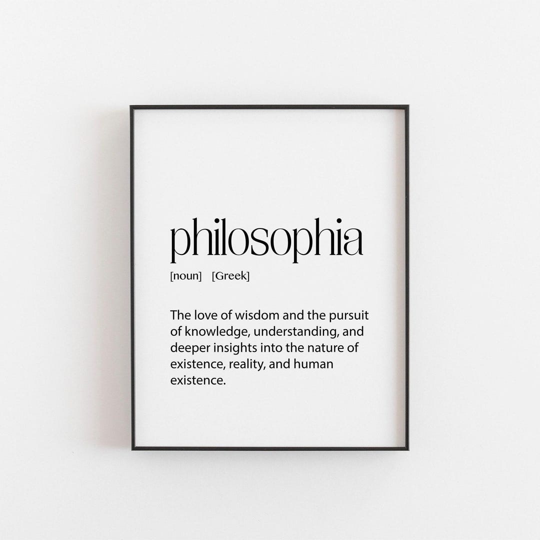 Greek Philosophia Definition Print - Wisdom of Greece - Inspirational ...