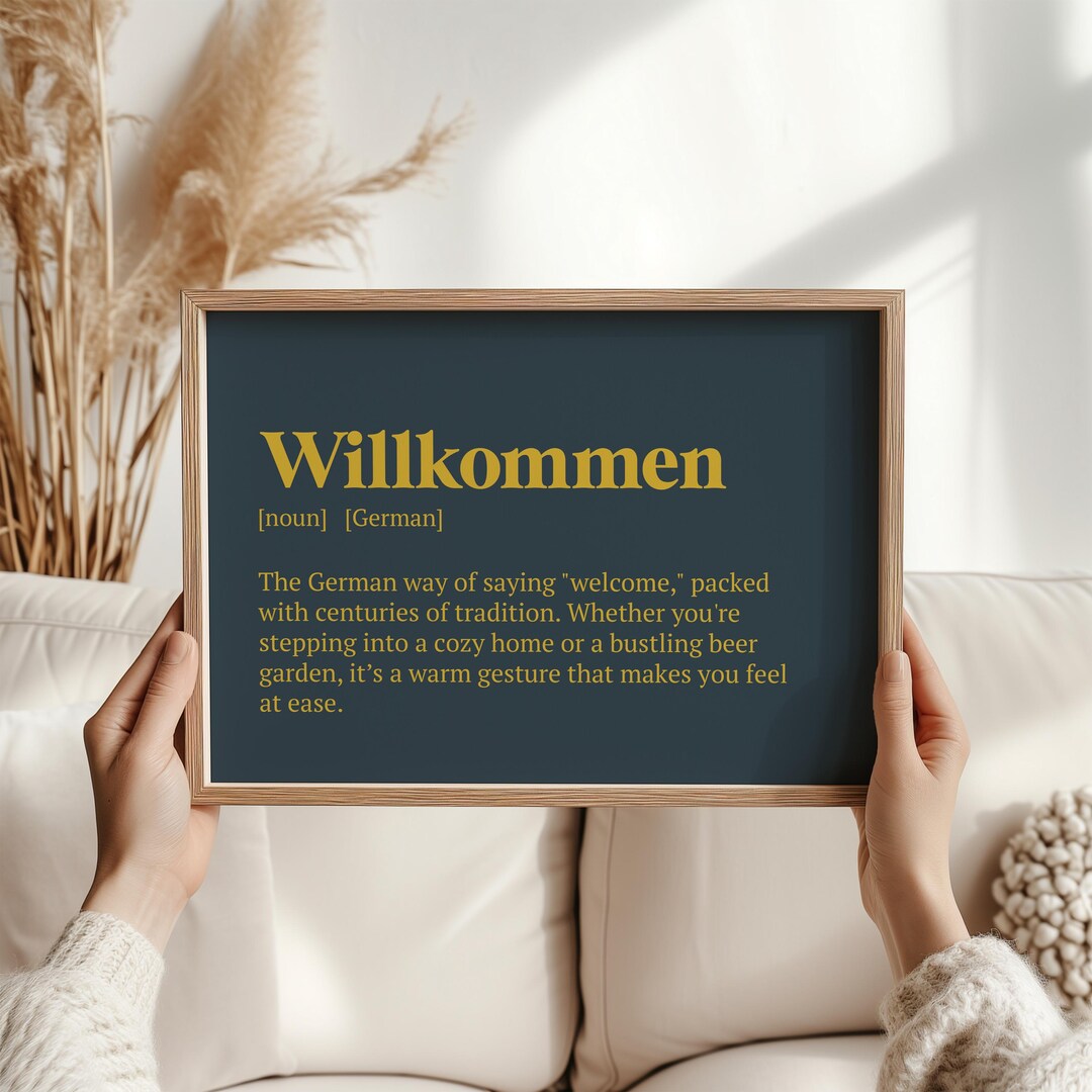 Willkommen German Print – German Word Art for Home, Office & Gifts ...