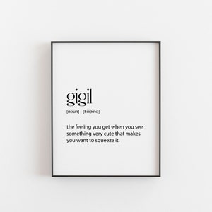 Filipino Print, Gigil Definition Print, Filipino Words and Meanings ...