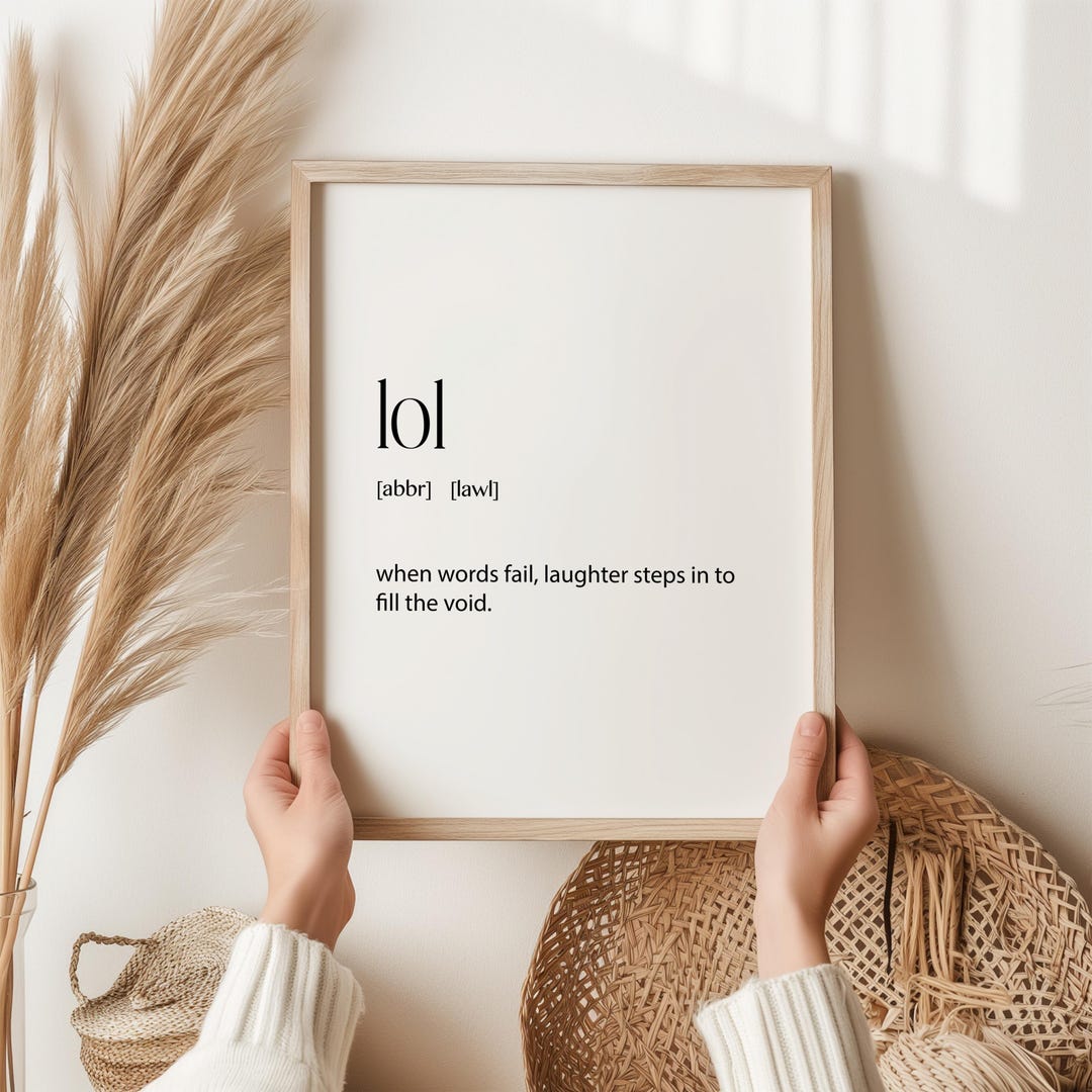 Lol Print, Laugh Out Loud Wall Art, Definition Print, Gift for Teens ...