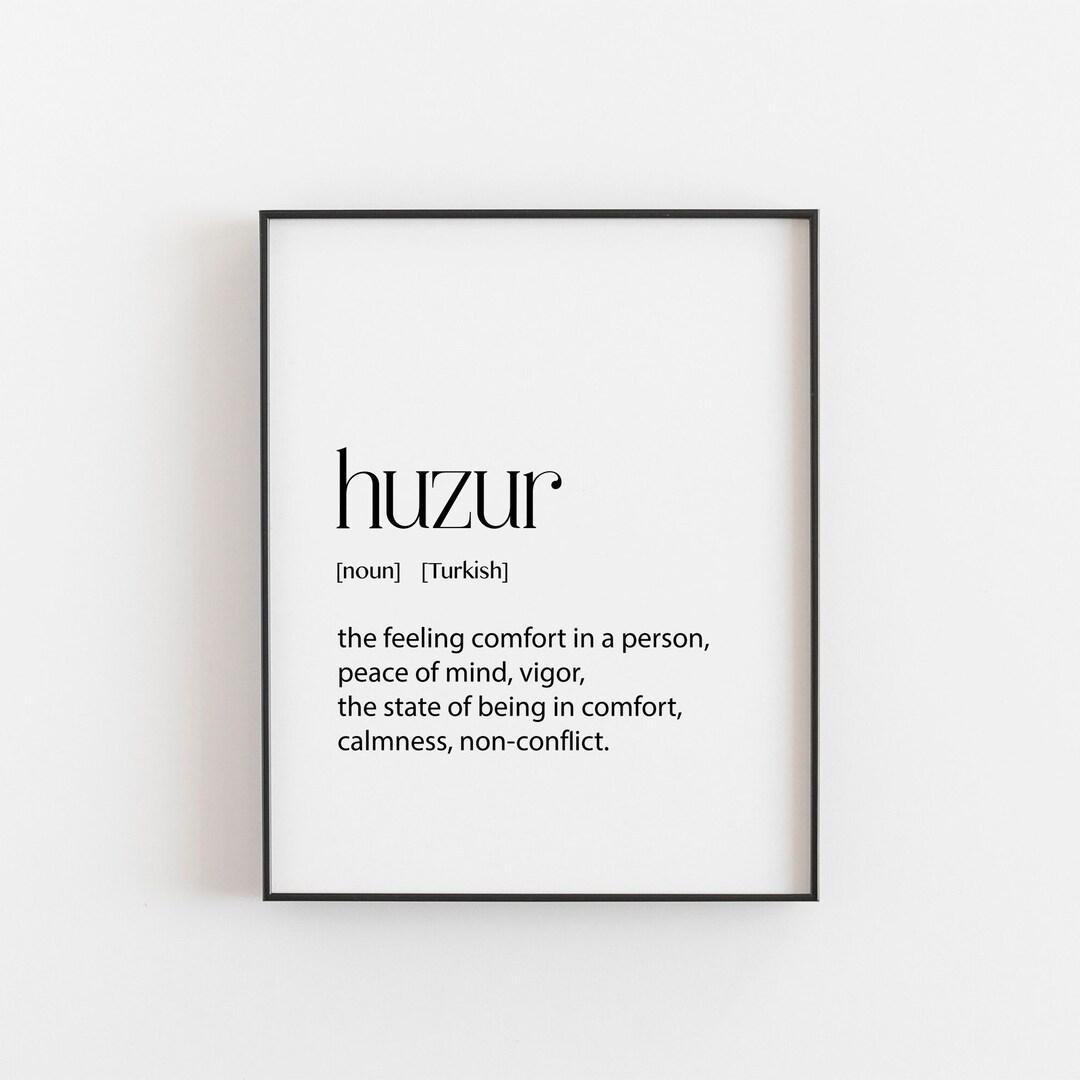 Huzur Print, Yuva Poster, Huzur Wall Decor, Huzur Sign, Turkish ...