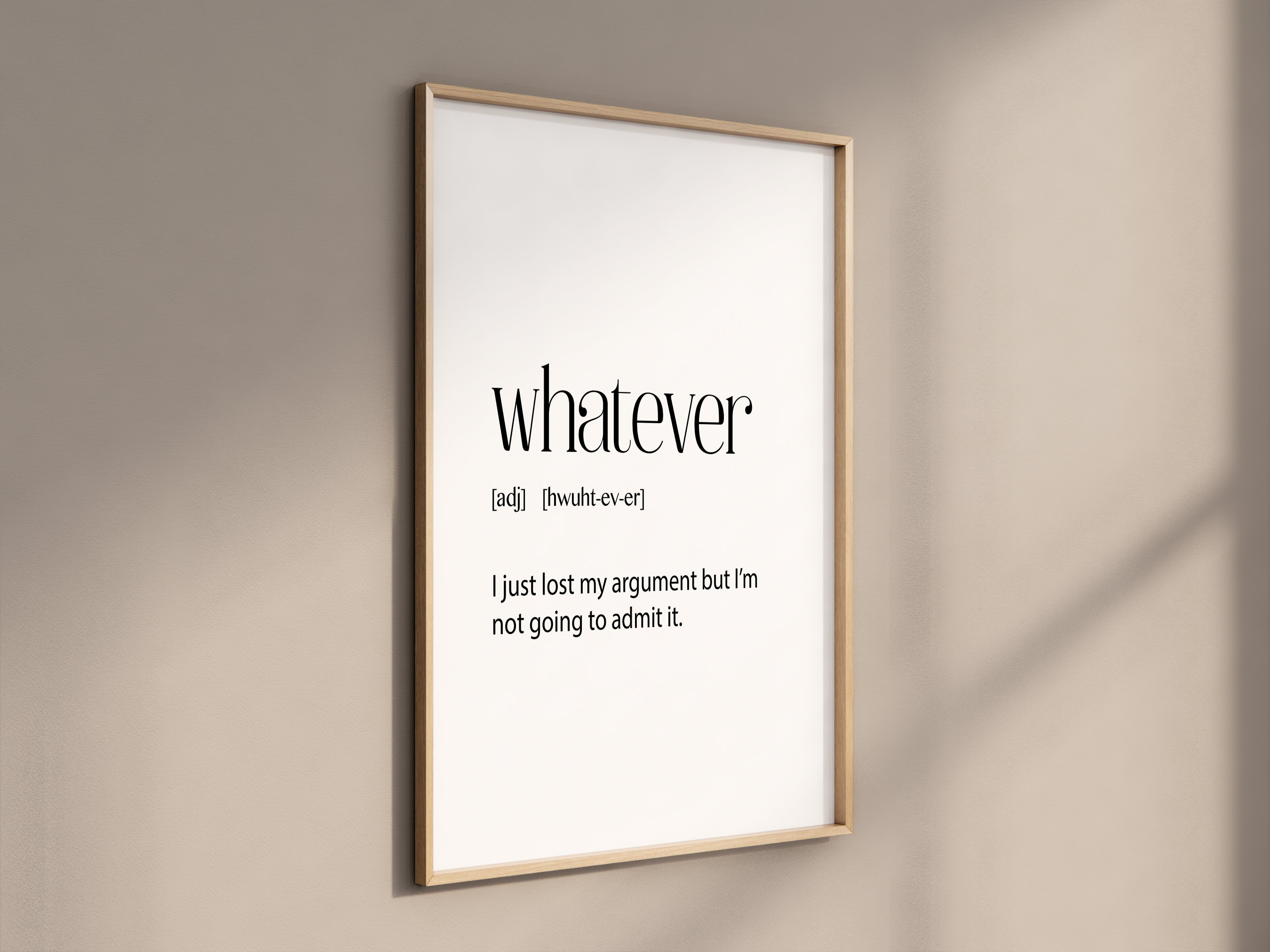Whatever Definition Print Teenager Gift Teen Gift Funny - Etsy UK