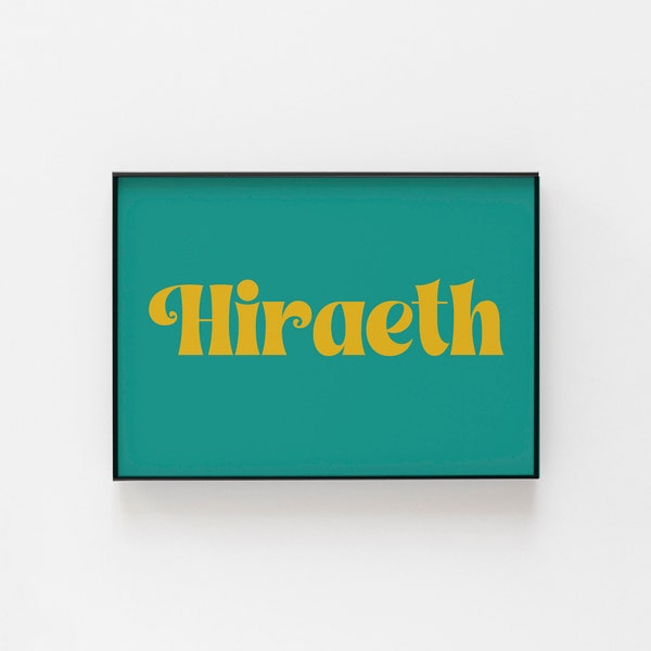 Welsh Hiraeth Poster - Etsy