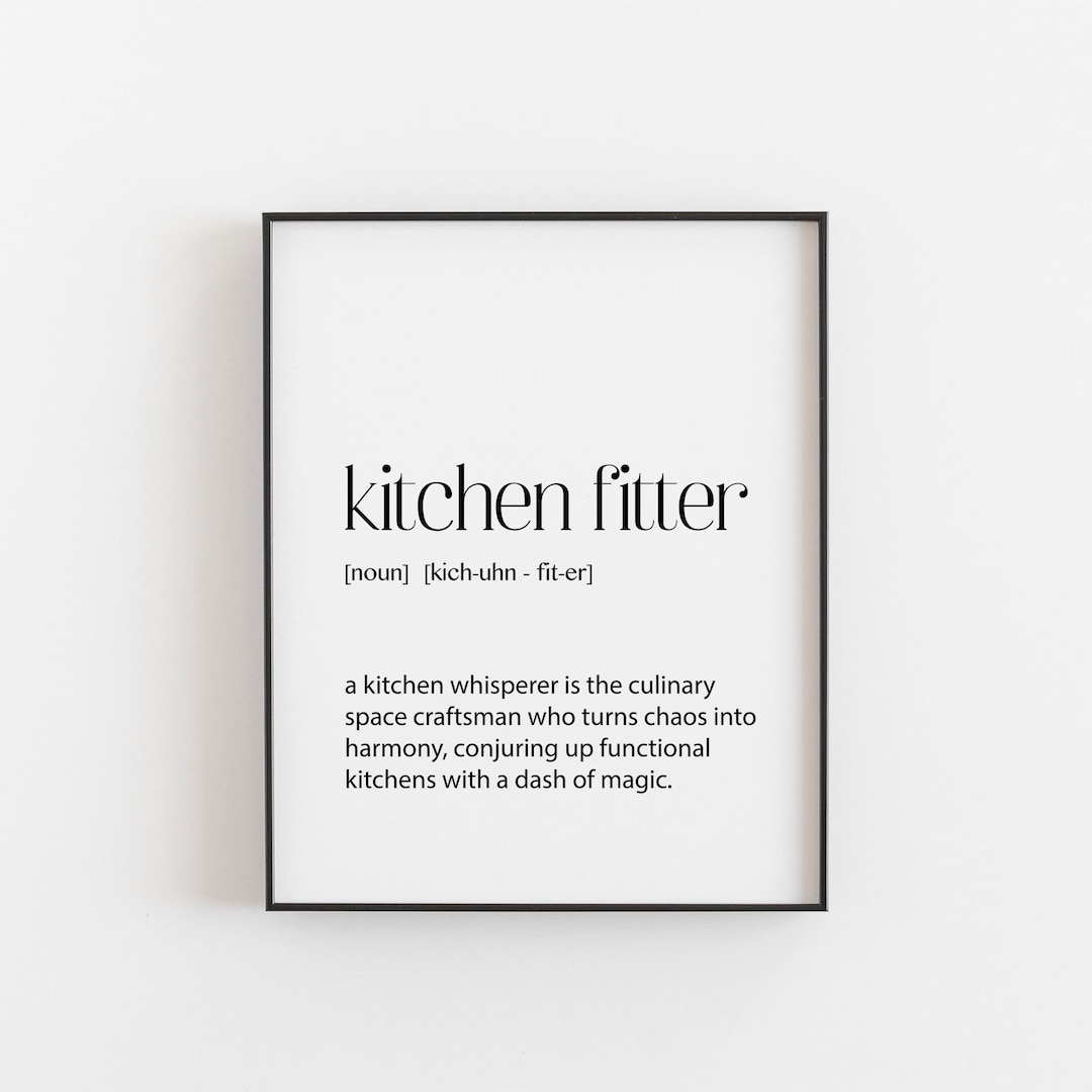 Kitchen Fitter Print - Appreciation Gift for Kitchen Fitters - Thank ...