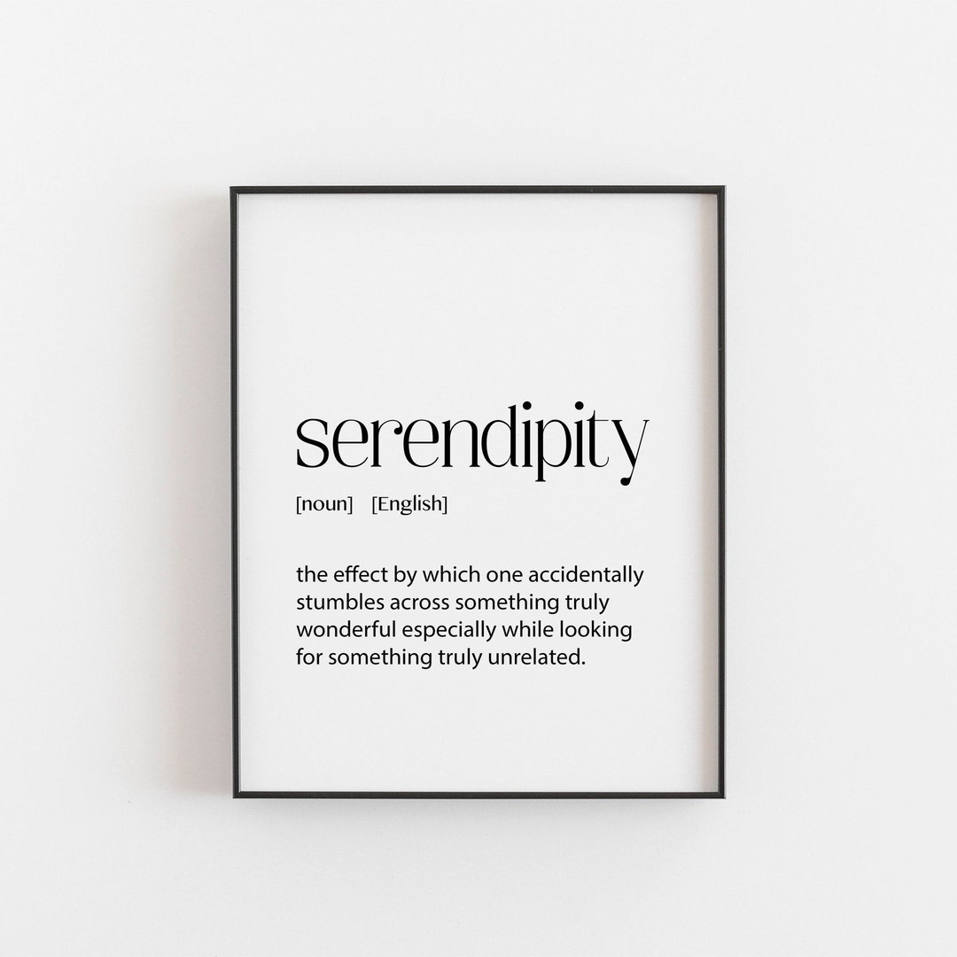 Serendipity, New Job Gift, Good Luck Gift, Serendipity Poster ...