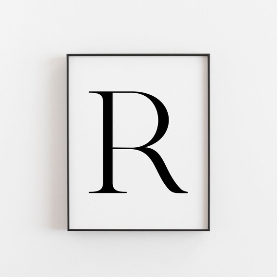 Letter R Wall Decor Letter R Print Letter R Poster Letter R Etsy UK