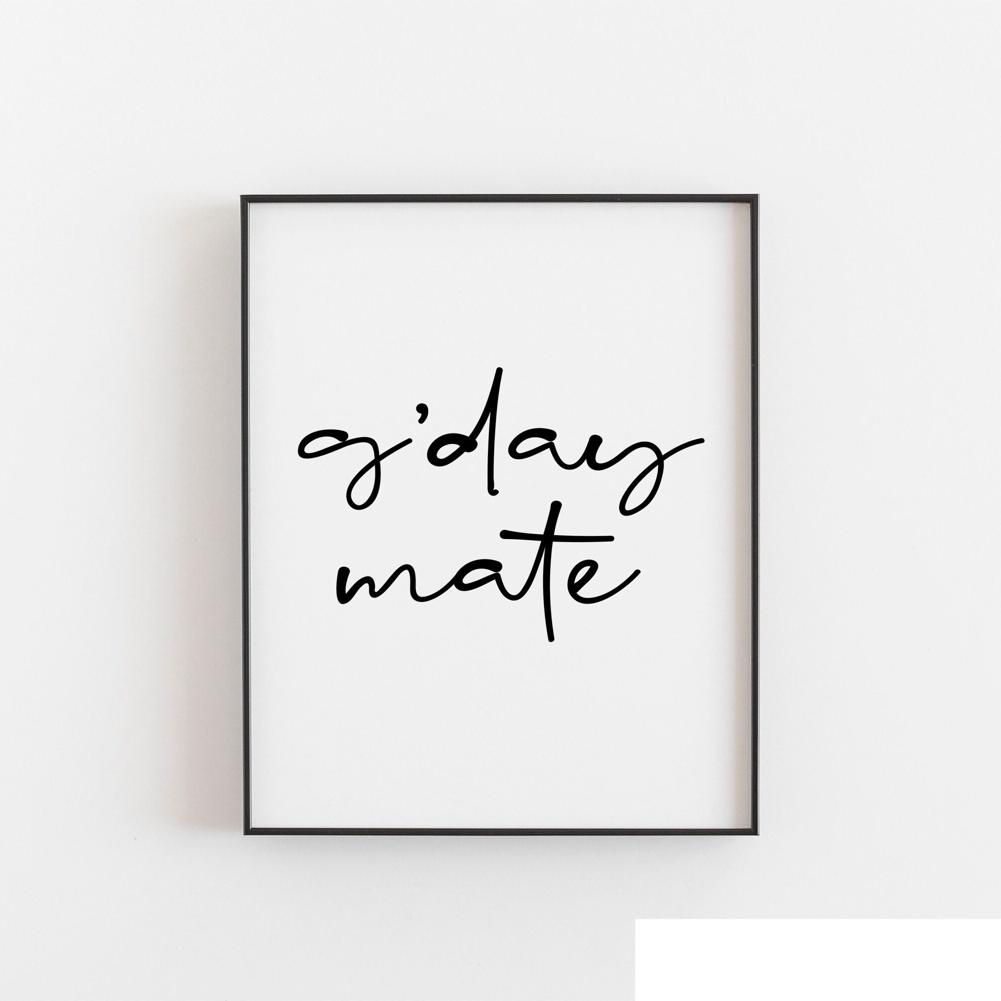 G'day Art Print | Australian Slang Word Definition | Wall Decor ...