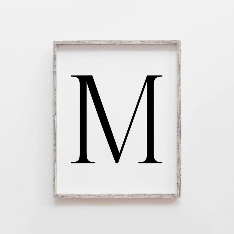 Letter M Wall Decor Letter M Print Letter M Poster Letter M | Etsy