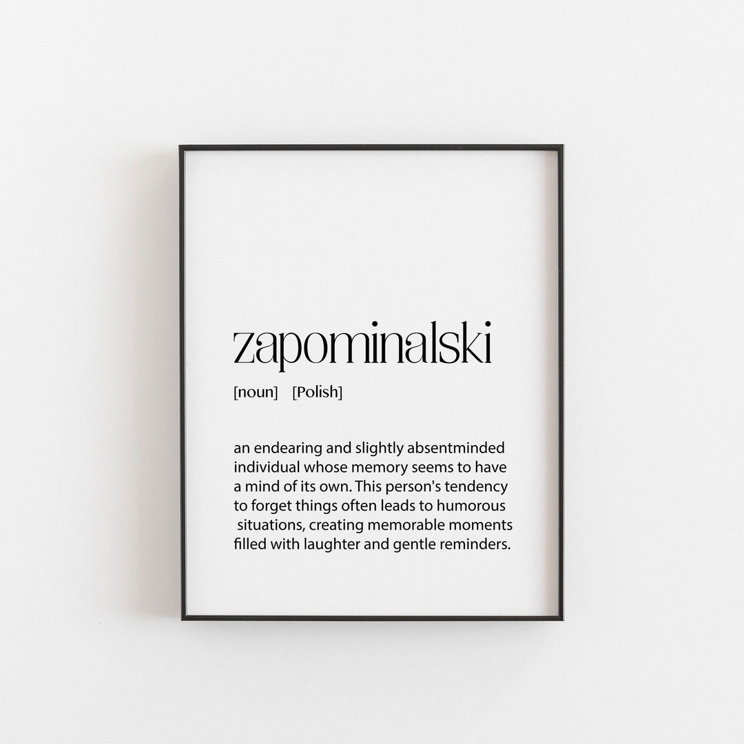 Polish Art, Zapominalski Definition, Forgetful Person Gift, Polish ...