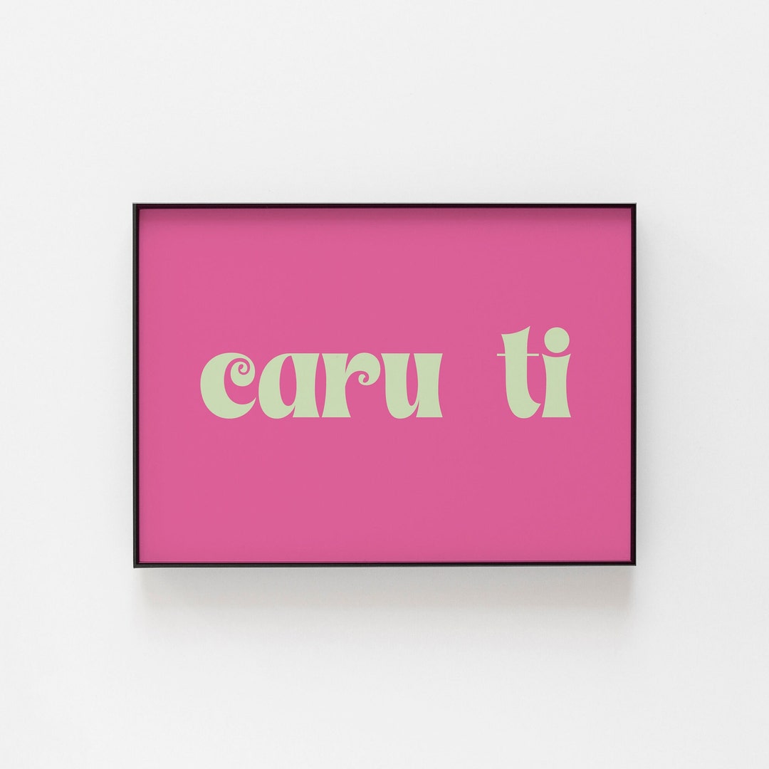 Welsh Art, Caru Ti Print, Romantic Art for Anniversaries, Birthdays, or ...