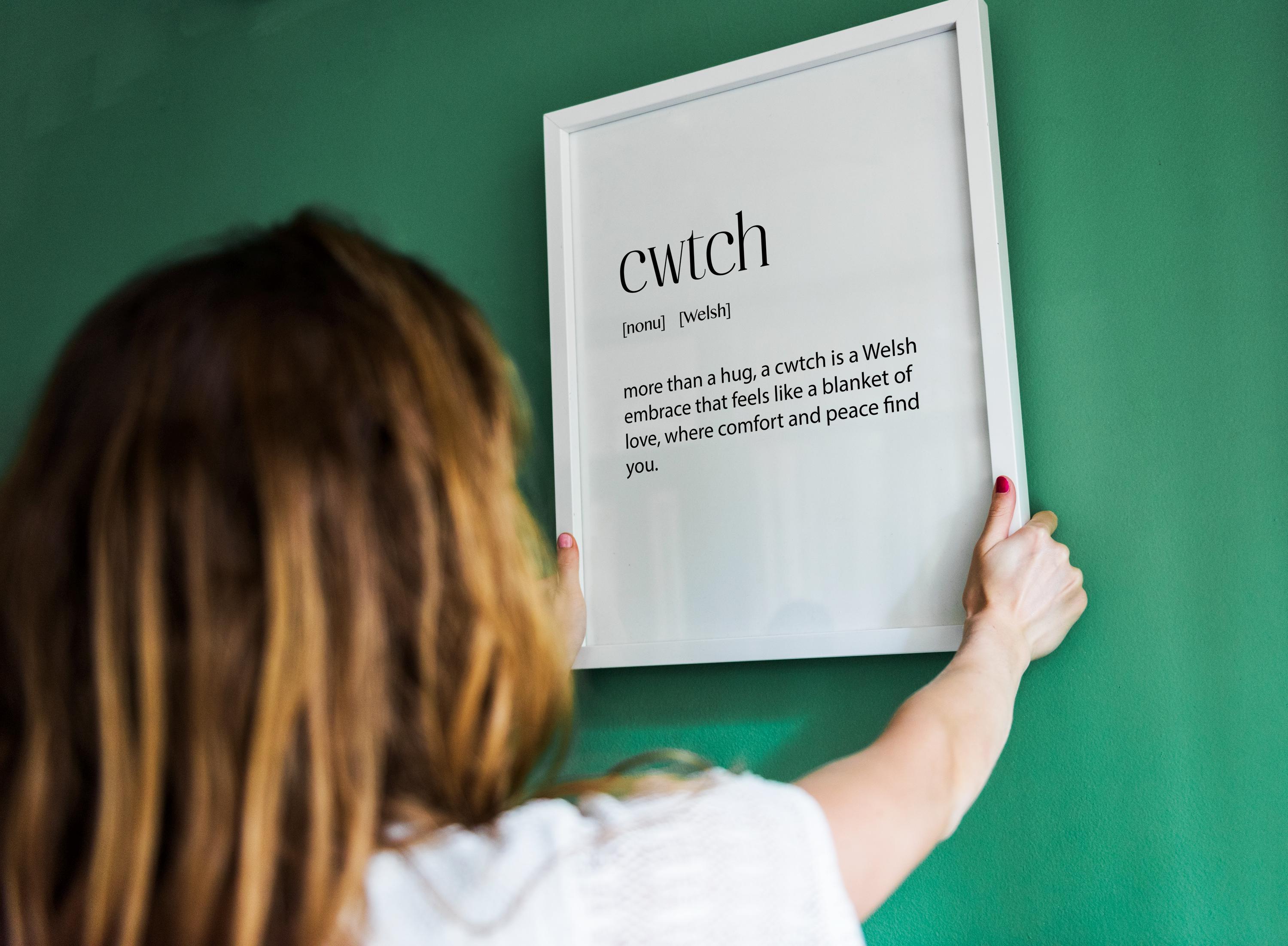 Cwtch Definition Print | Warm Welsh Word Art for Comfort, Love ...