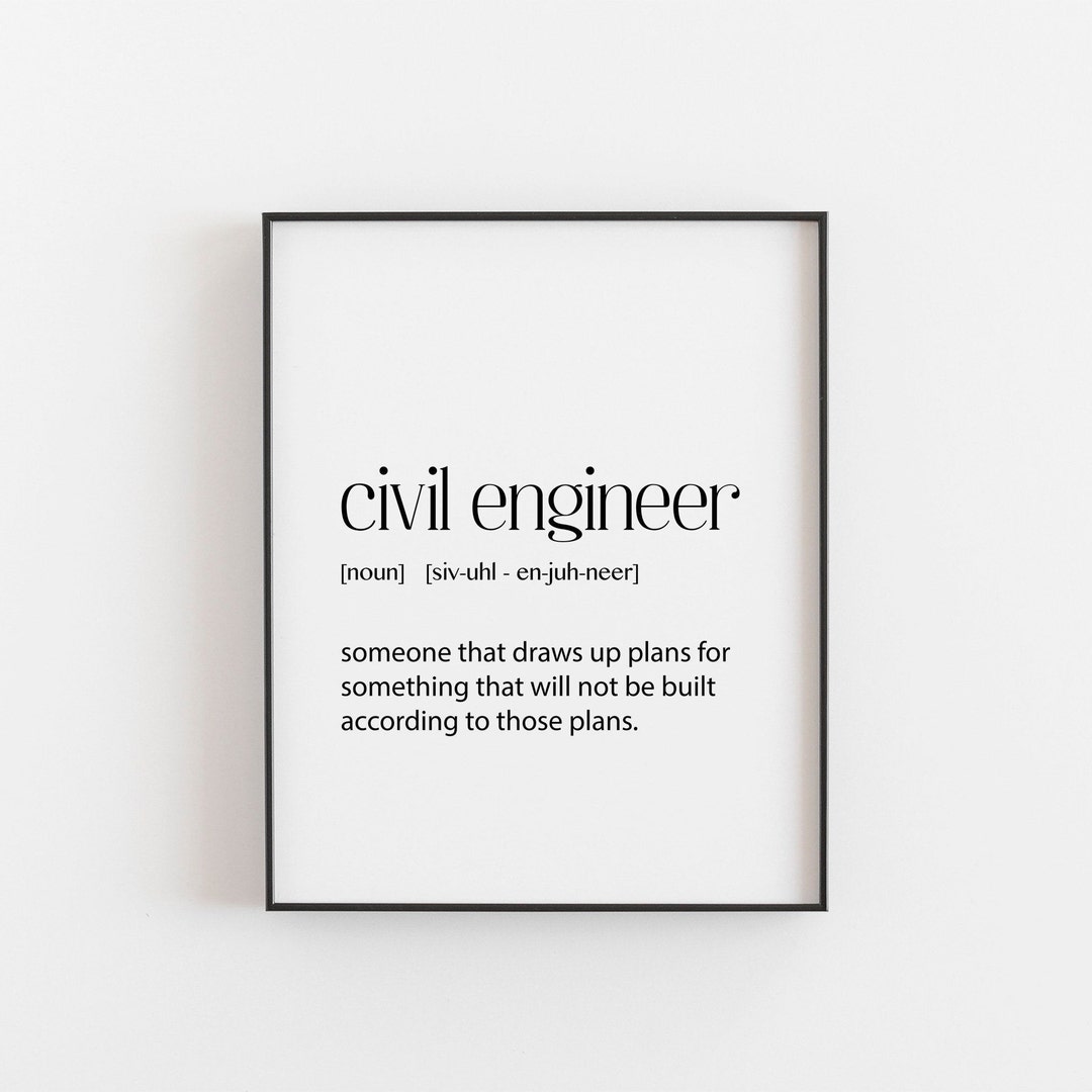 Civil Engineer, Wall Art Home, Printable Decor, Office Decor for Women ...