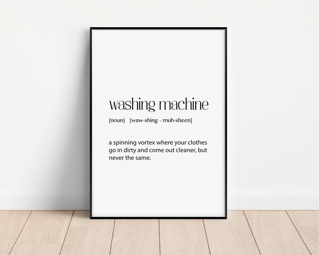Funny Washing Machine Print – Humorous Laundry Room Art – Unique Gift ...