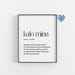 Kalo Mina" Greek Definition Art Print - Calligraphy Wall Decor for Home ...