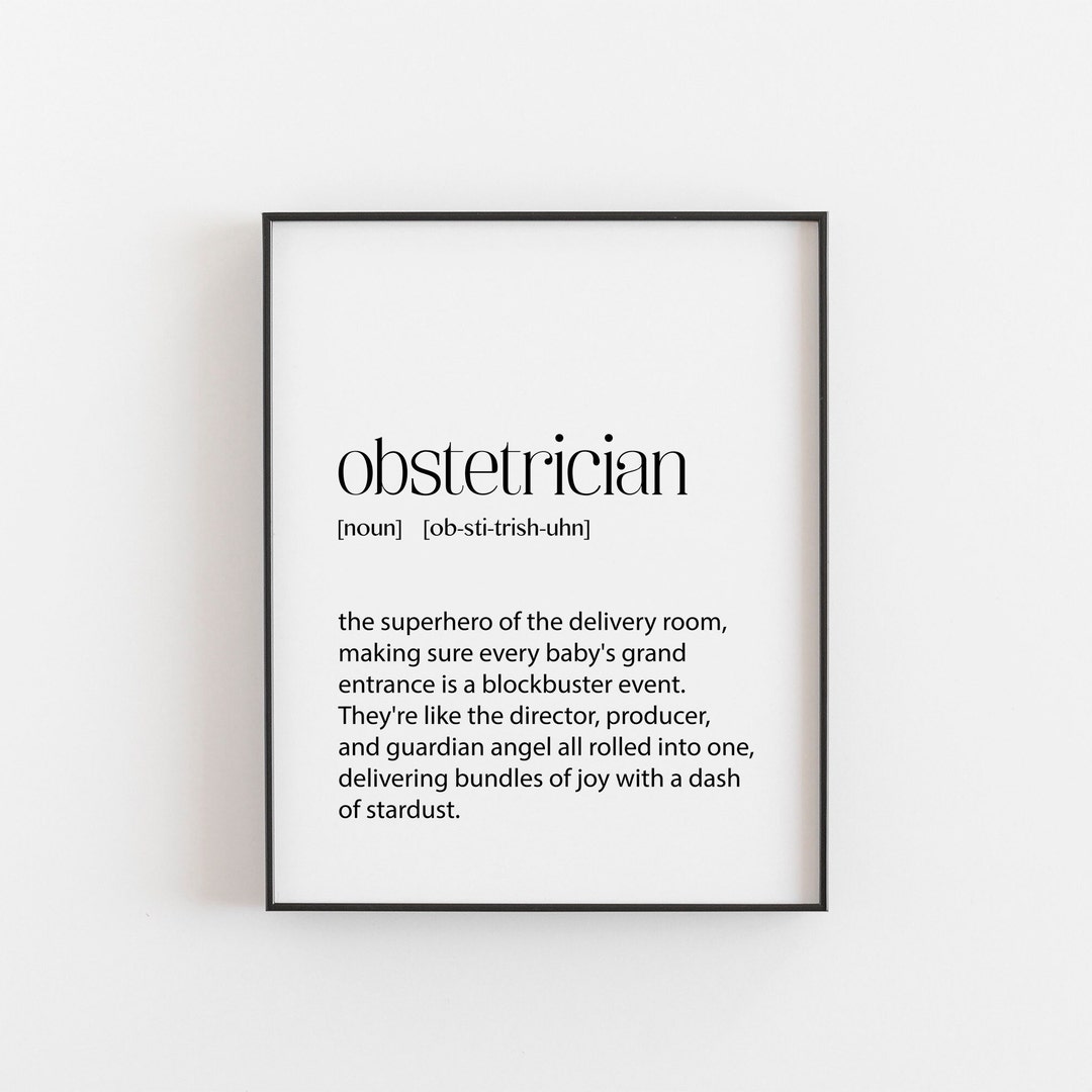 Obstetrician Gift, Wall Art Print, Best Gift for Obstetrician ...