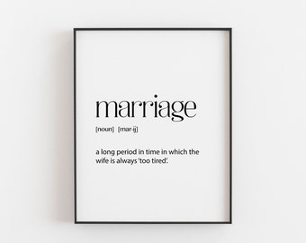Marriage Definition Marriage Quotes Marriage Print (Download Now) - Etsy