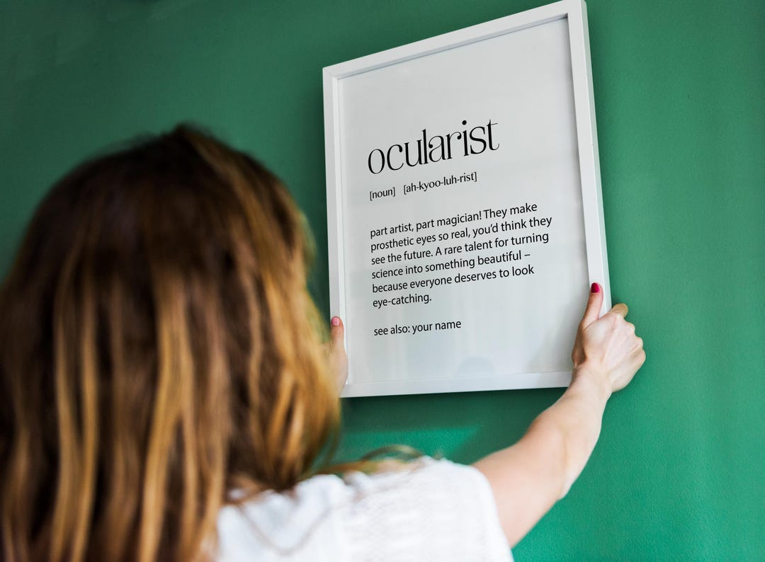 Ocularist Definition Print Personalised Gift for Eye Prosthetic ...