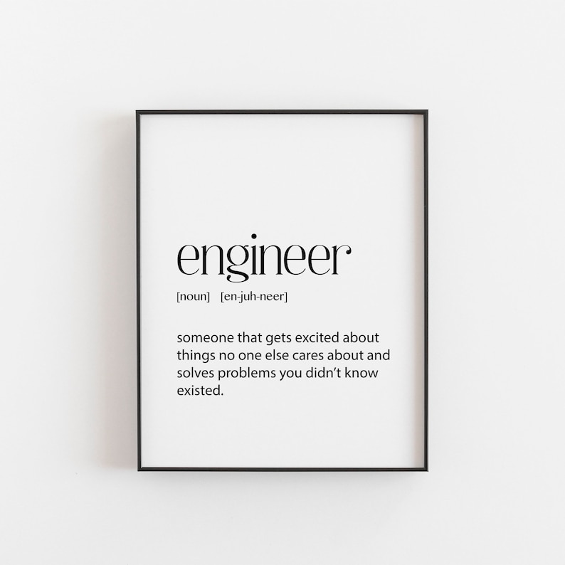 Engineer Engineer Gift Printable Wall Art Home Decor - Etsy