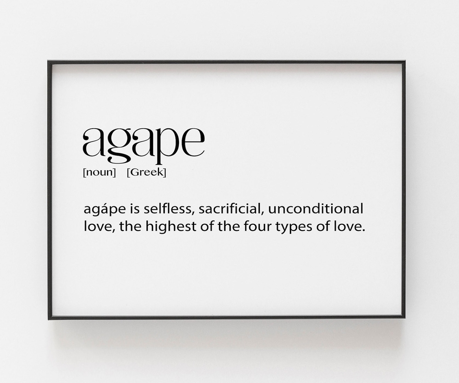 Greek Art Agape Definition Greek Poster Greek Wall Art - Etsy