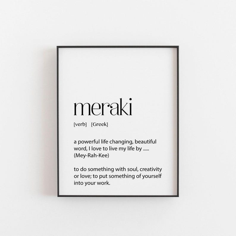 Greek Art, Meraki Definition, Greek Poster, Greek Wall Art, Greek ...